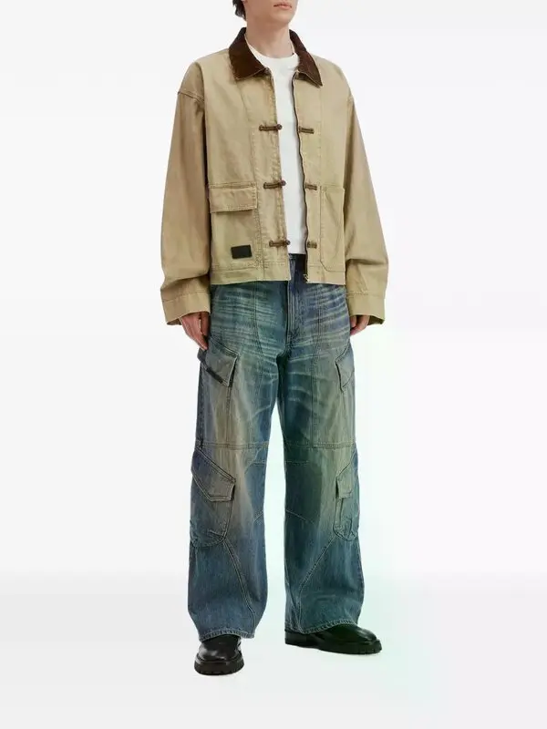 FIVE CM Toggle-fastening Corduroy-collar Jacket