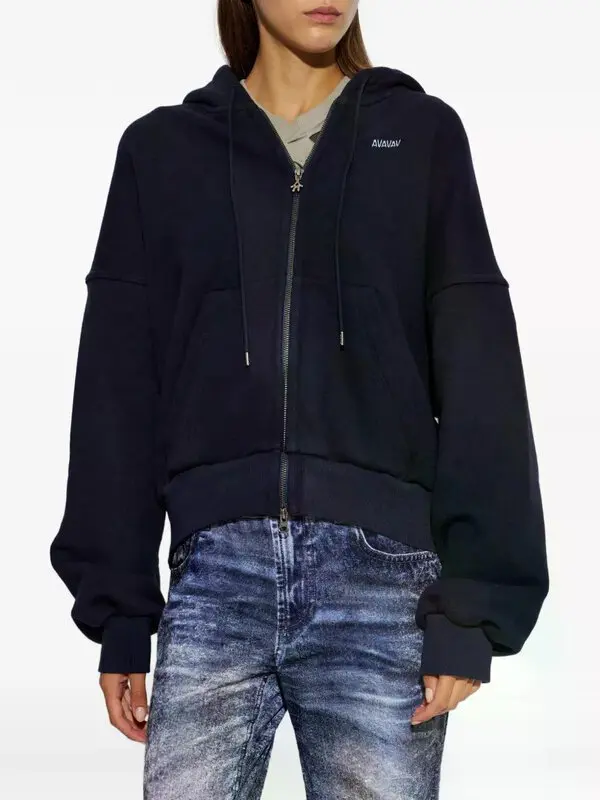 AVAVAV Logo-embroidered Zip-up Hoodie
