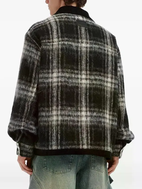 MUSIUM DIV. Check-pattern Corduroy-trim Jacket