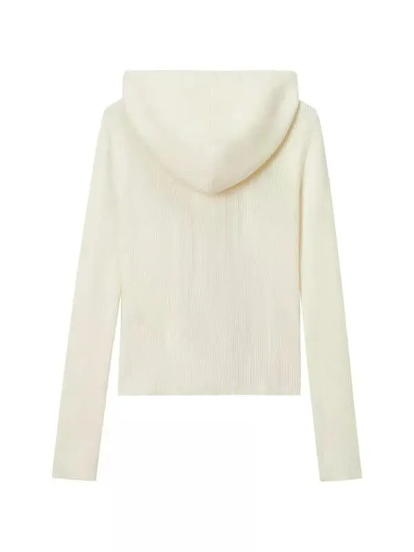 CHOCOOLATE Ribbed-knit Zip-up Hoodie