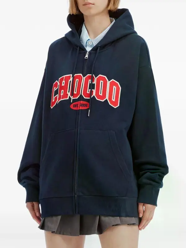 CHOCOOLATE Logo-patch Zip-fastening Sweatshirt