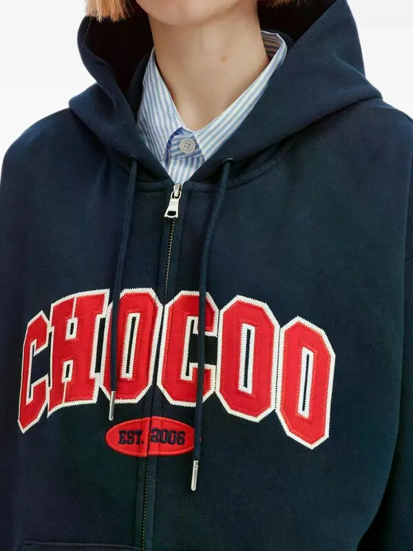 CHOCOOLATE Logo-patch Zip-fastening Sweatshirt