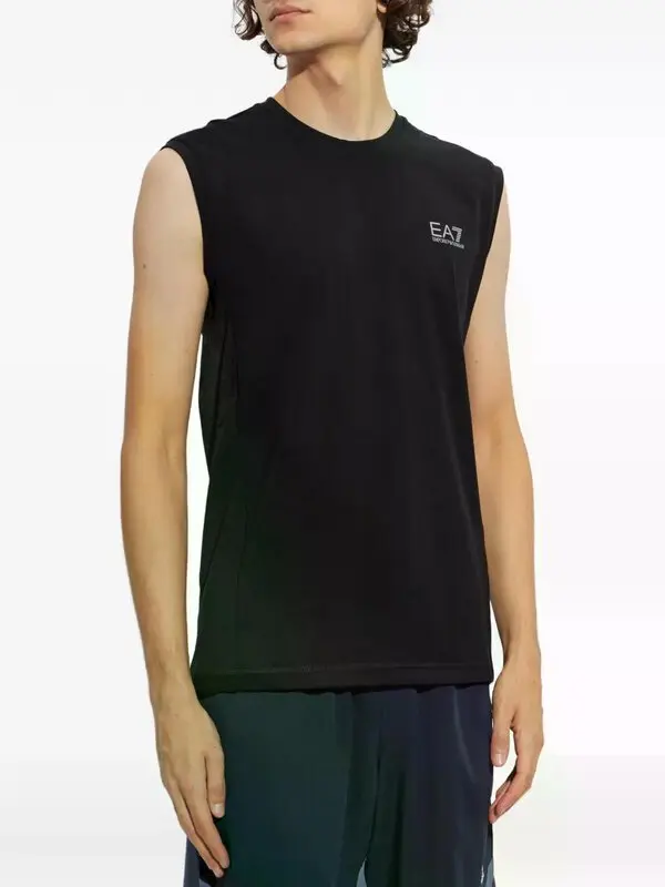EA7 Logo-print Sleeveless T-shirt