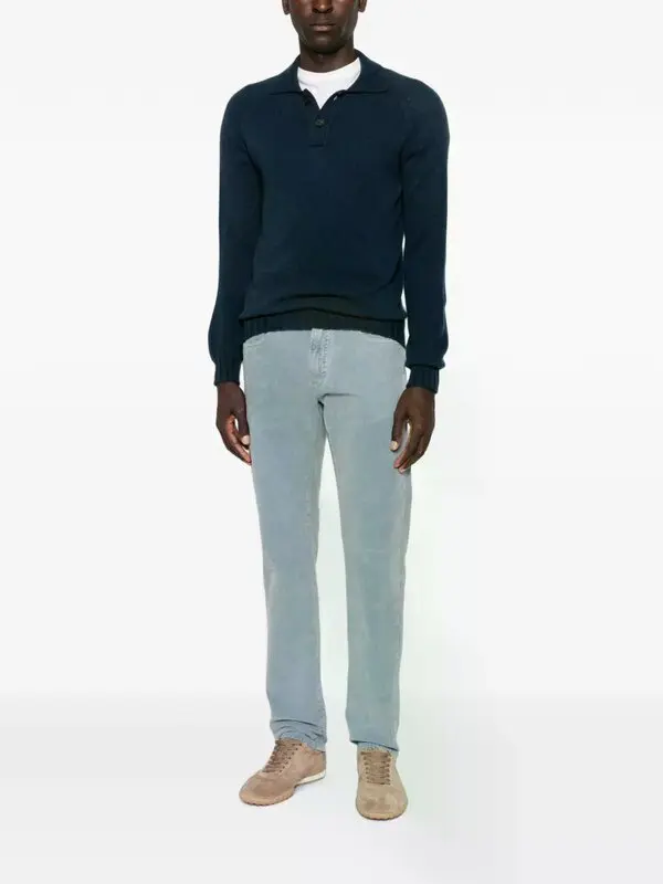 Tagliatore Voltaire Knit Raglan-sleeve Polo Shirt