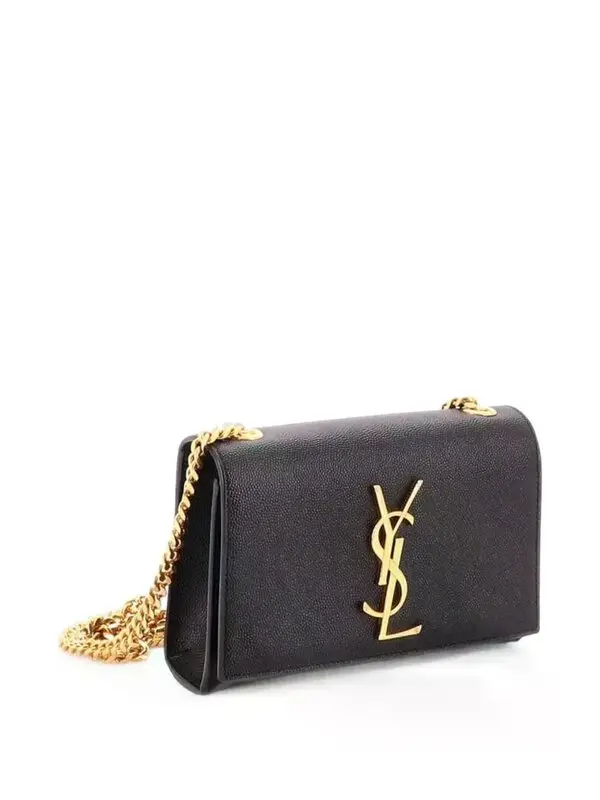 Saint Laurent Classic Monogram Grainy Leather Small Crossbody Bag