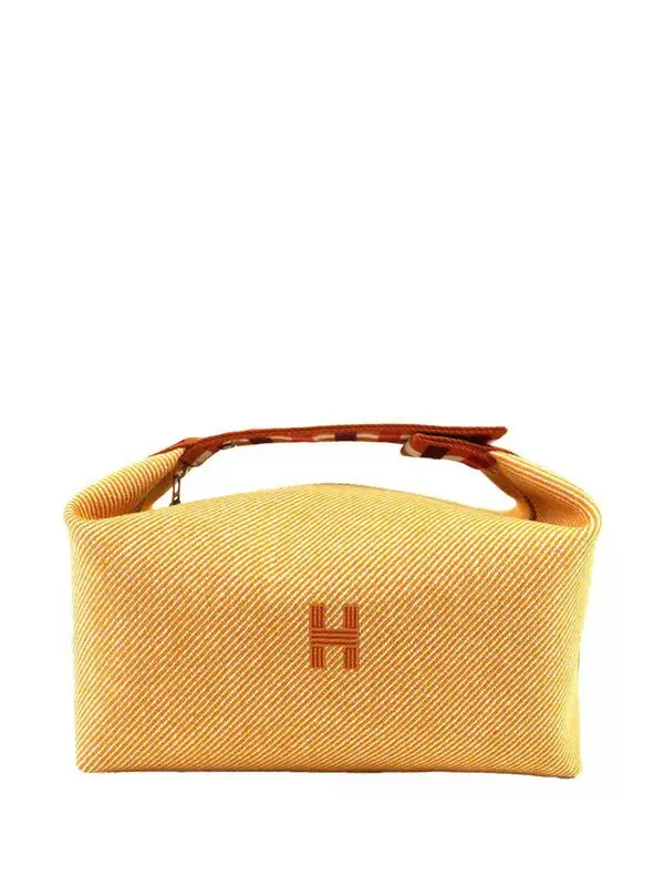 Hermès Wool Bride A Brac Au Carre Case Vanity Bag - Orange