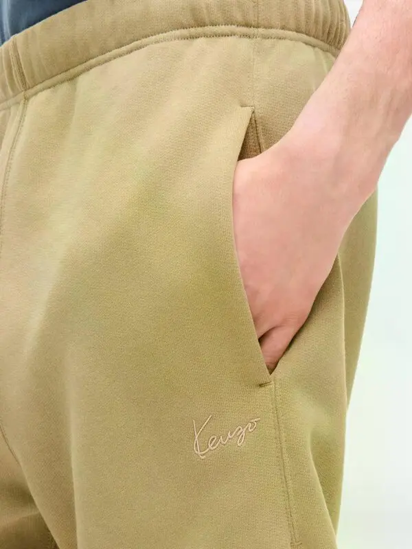 Kenzo Signature-embroidered Cotton Track Shorts