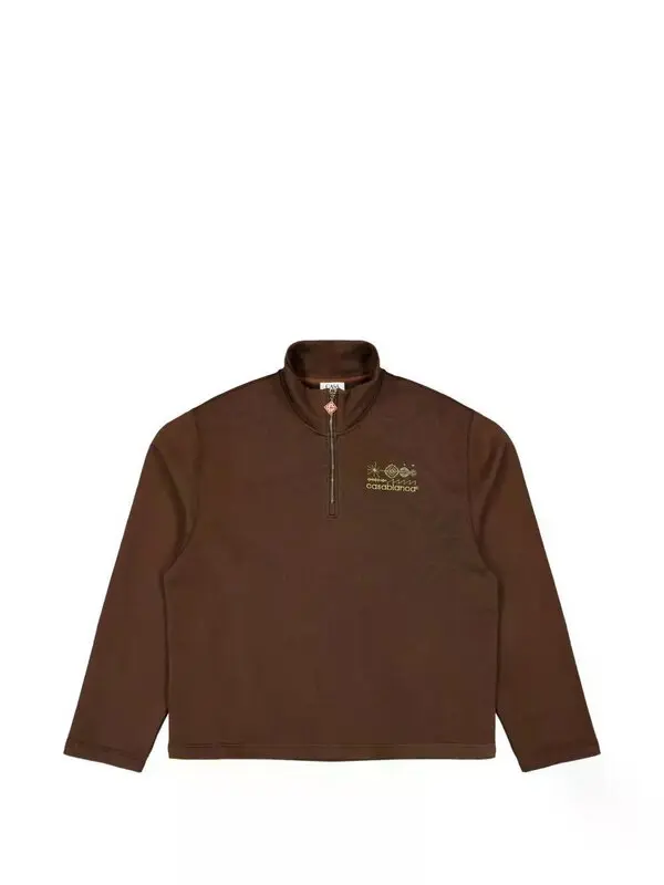 Casablanca Code De Civilisation Quarter-zip Sweater