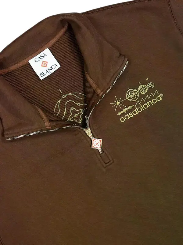 Casablanca Code De Civilisation Quarter-zip Sweater