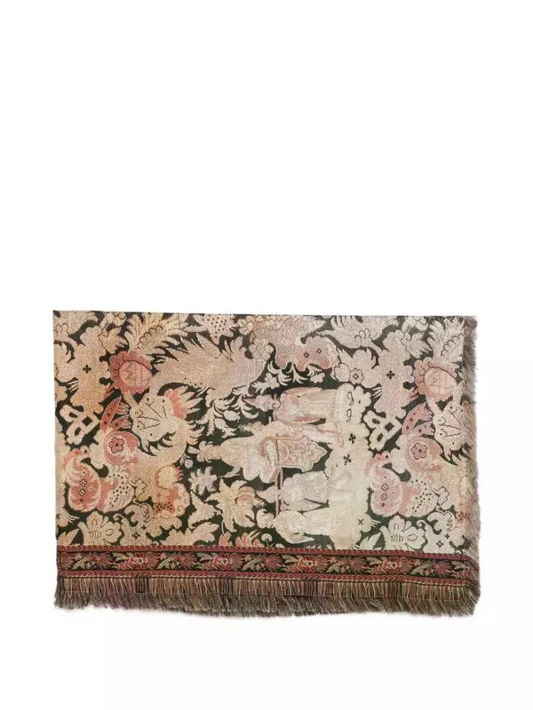 PIERRE-LOUIS MASCIA Jacquard-woven Fringed Scarf - Black