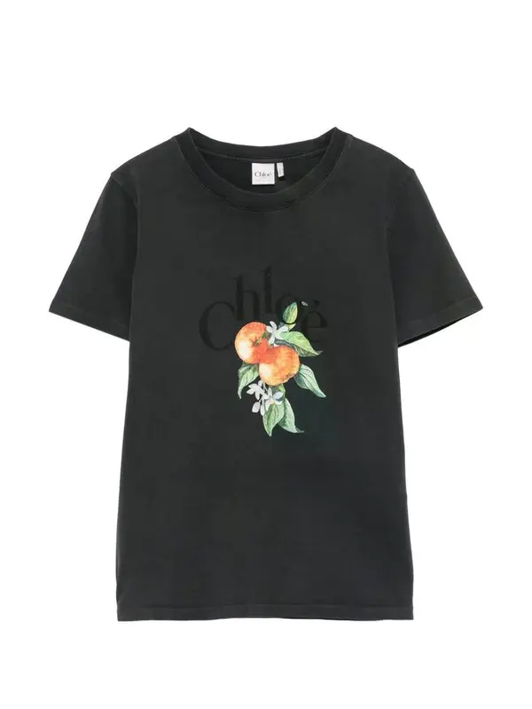 Chloé Fruit-print Logo-print T-shirt