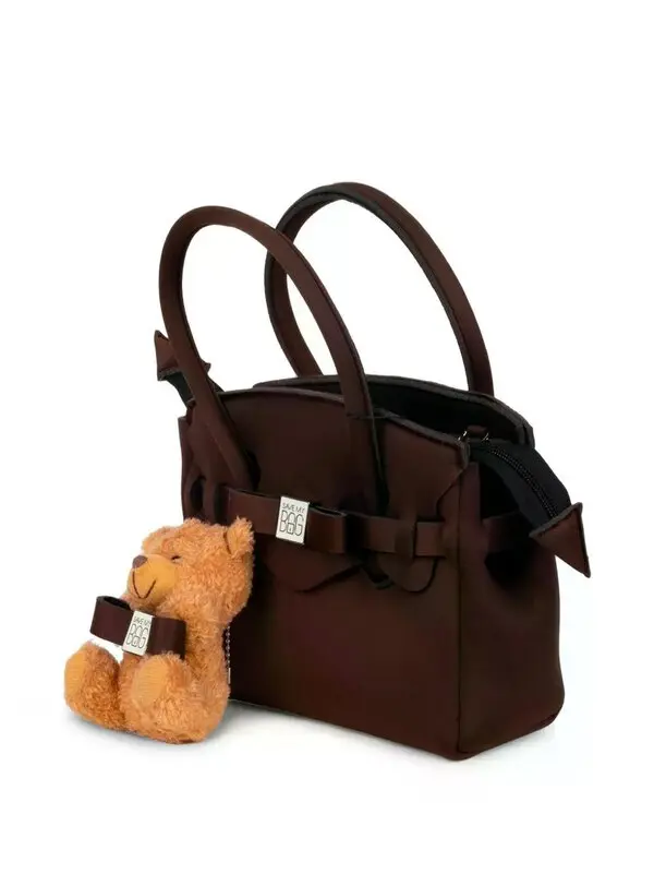 Save My Bag Miss Teddy-charm Tote Bag - Brown
