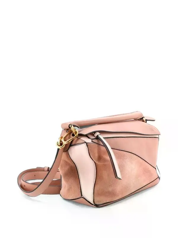 Loewe Puzzle Bag Leather And Suede Small Satchel
