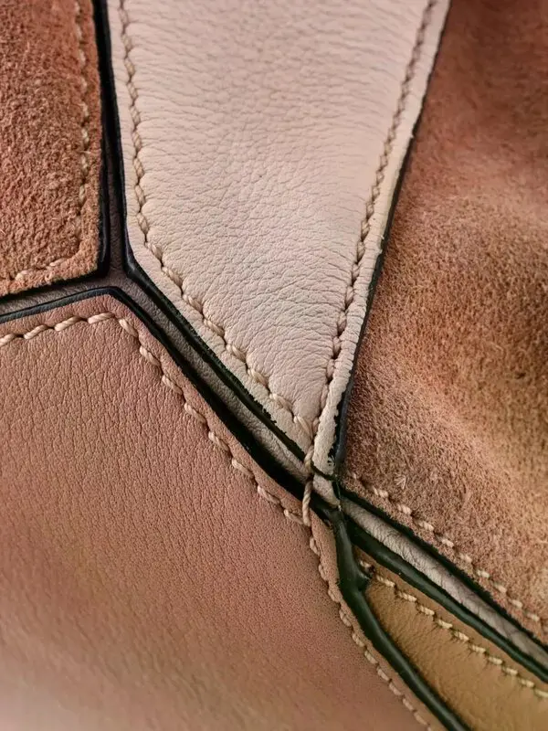 Loewe Puzzle Bag Leather And Suede Small Satchel