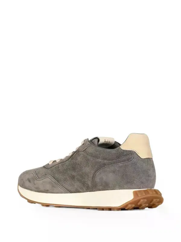 Hogan Logo-patch Panelled Sneakers - Grey