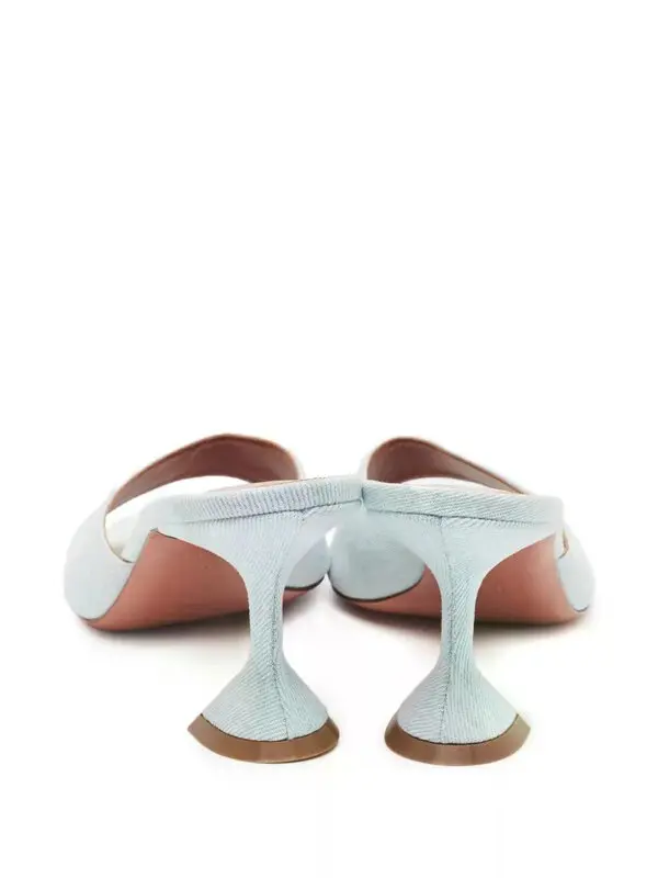 Amina Muaddi Lupita Denim Slide Sandals