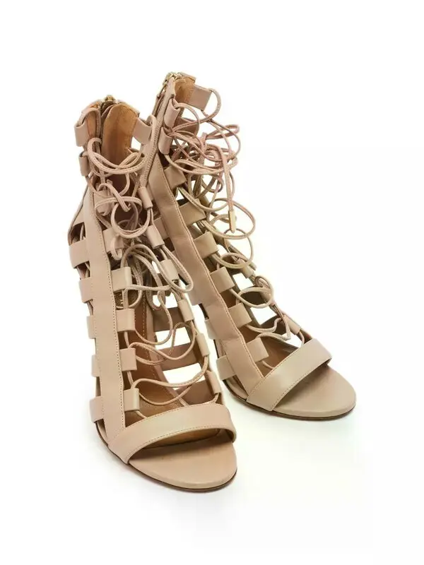 AQUAZZURA Amazon 105 Ankle-tie Sandals
