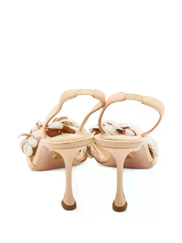 AQUAZZURA Galactic Flower Slingback Sandals
