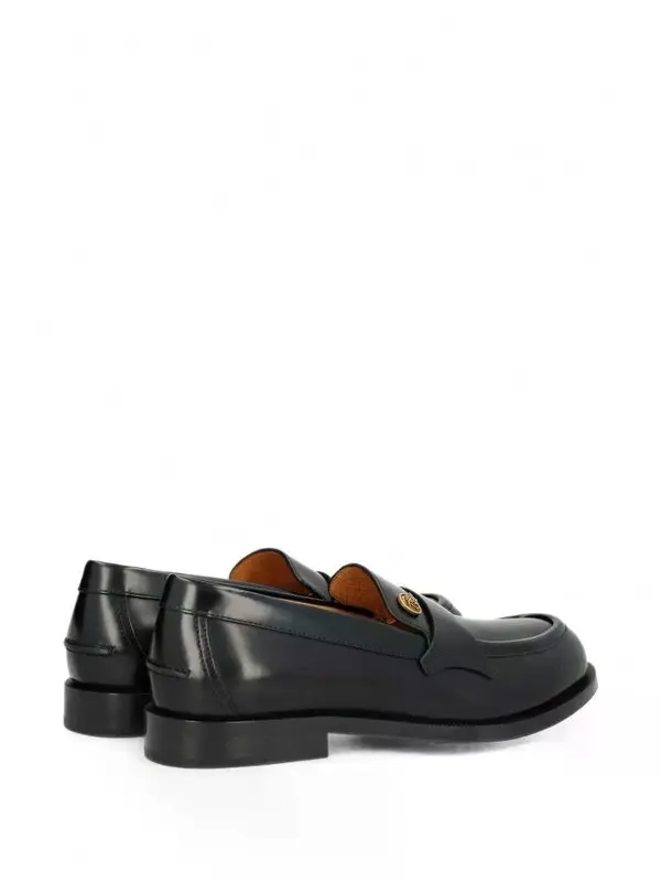 Versace Manu Leather Loafers
