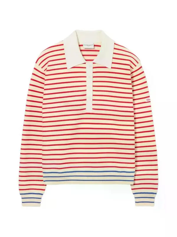 Claudie Pierlot Striped Polo Neck Jumper