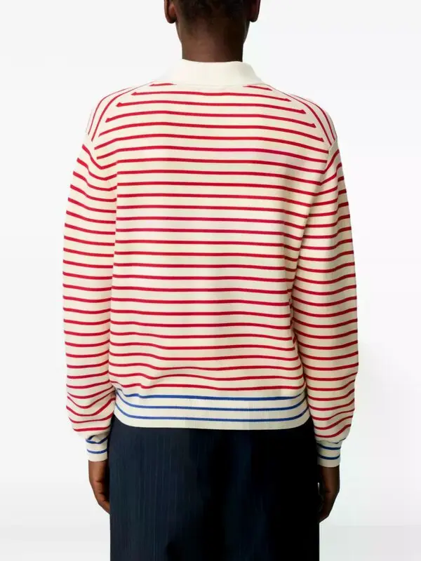 Claudie Pierlot Striped Polo Neck Jumper