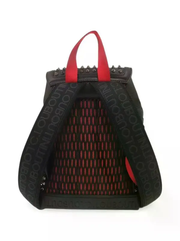 CHRISTIAN LOUBOUTIN 2010-2026 Bicolor Grained Calfskin Spike Explorafunk Backpack