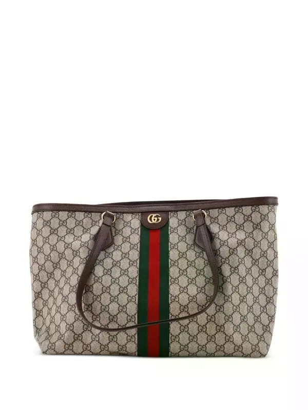 Gucci Ophidia Shopping Gg Coated Canvas Medium Tote Bag - Brown