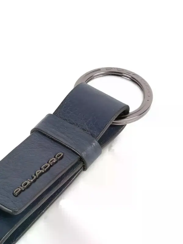 PIQUADRO Leather Carabiner Keyring