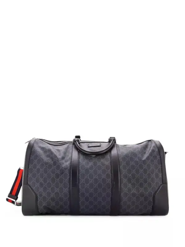 Gucci Convertible Duffle Bag Gg Coated Canvas Large Satchel