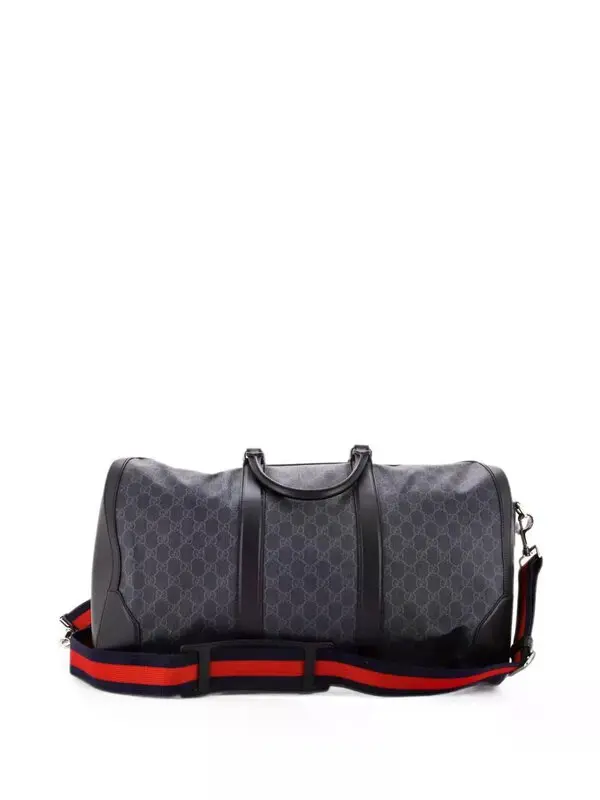Gucci Convertible Duffle Bag Gg Coated Canvas Large Satchel