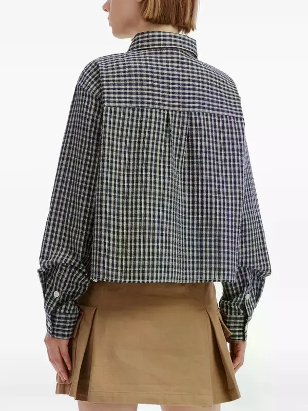 CHOCOOLATE Gingham-check Heart-patch Shirt