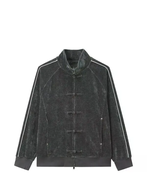 FIVE CM Corduroy-effect Frog-fastening Sweatshirt