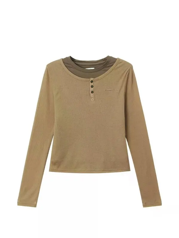 Izzue Ribbed Layered T-shirt