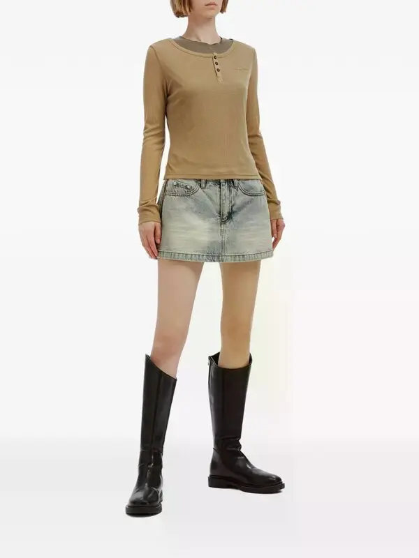 Izzue Ribbed Layered T-shirt