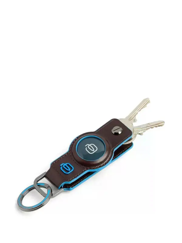 PIQUADRO Airtag Leather Keychain