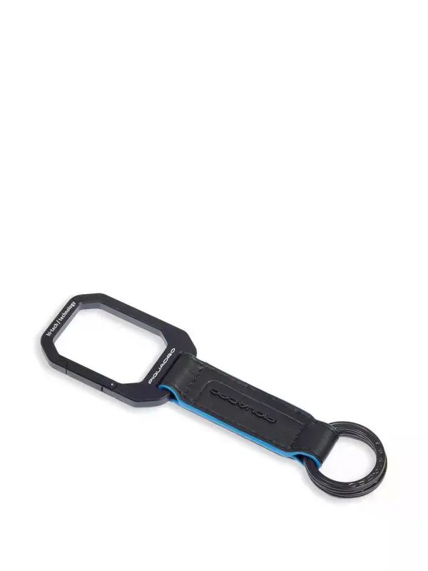 PIQUADRO Carabiner Leather Keychain