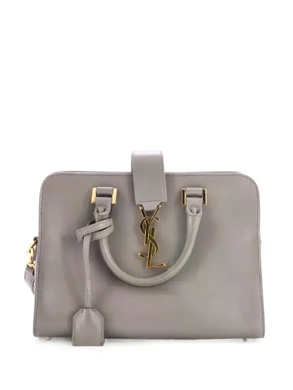 Saint Laurent Monogram Cabas Leather Baby Satchel