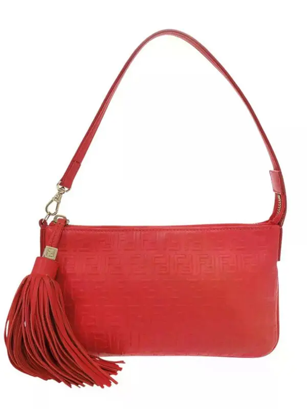 Fendi Zucchino Embossed Nappa Tassel Handbag
