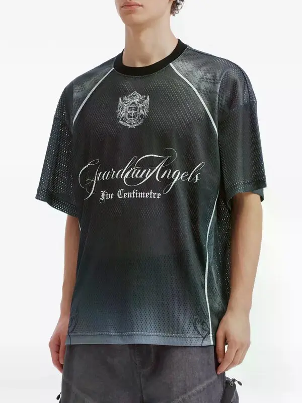 FIVE CM Graphic-print Mesh T-shirt
