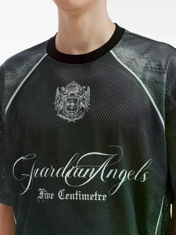 FIVE CM Graphic-print Mesh T-shirt