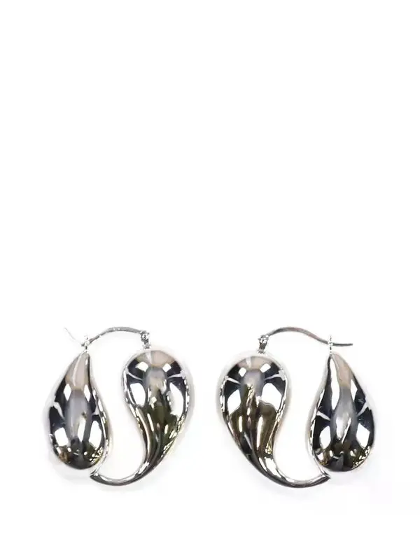 LE MANDORLE Quote Hoop Earrings