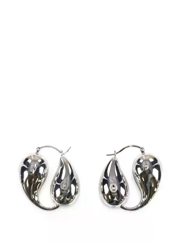 LE MANDORLE Quote Hoop Earrings