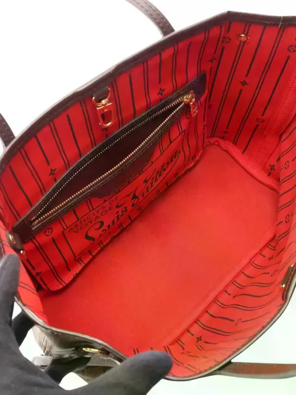 LOUIS VUITTON 2008 Damier Ebene Neverfull Pm Tote Bag