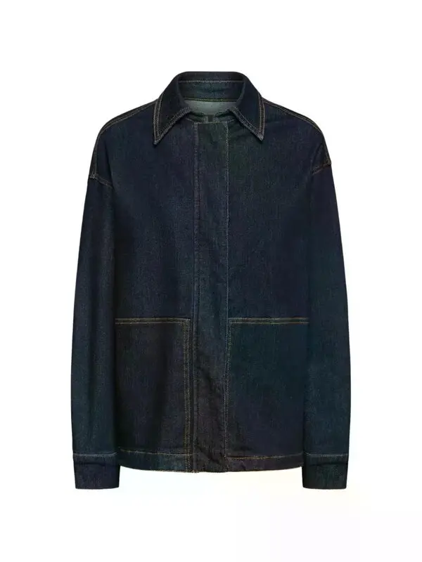 ELENA MIRÒ Contrast-stitch Denim Jacket