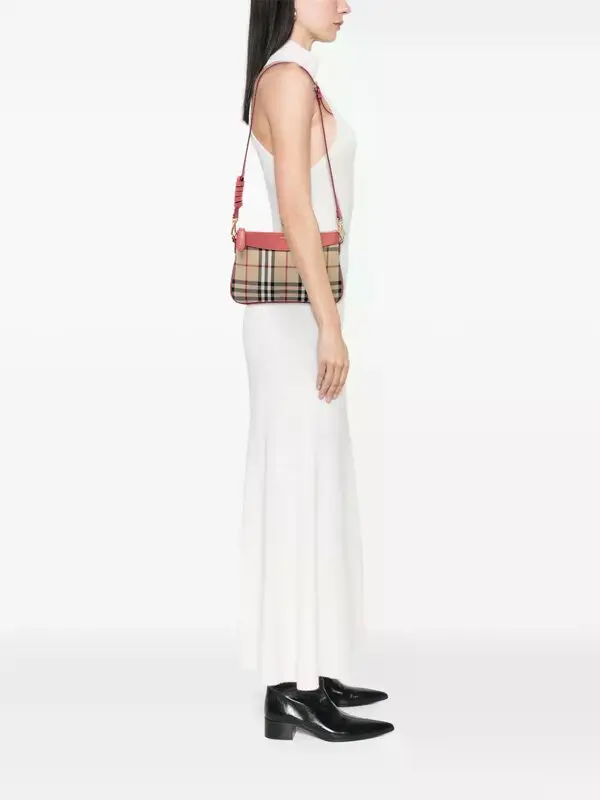 Burberry Haymarket Check Nylon Peyton Cross Body Bag