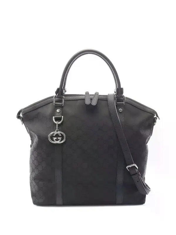 Gucci 2000-2015 Large Gg Canvas Charm Dome Satchel