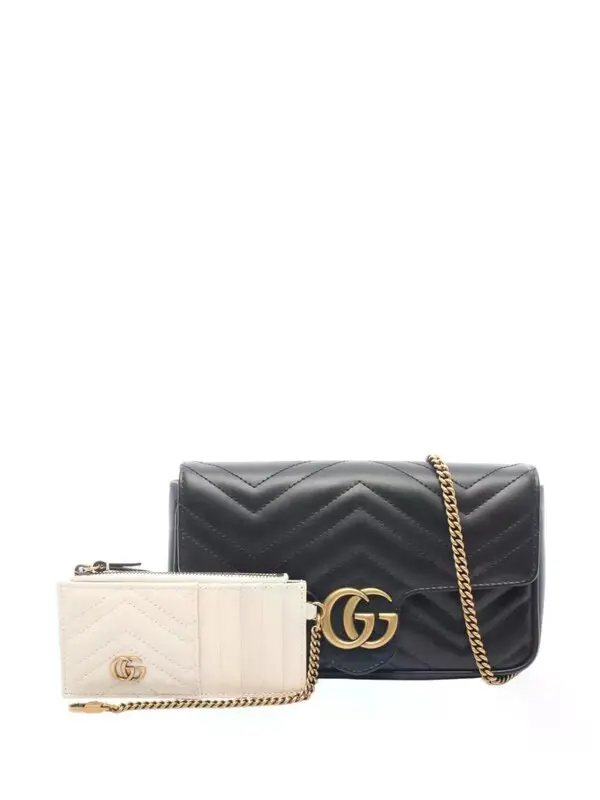 Gucci 2016-2026 Small Gg Marmont Matelasse Calfskin Shoulder Bag - Black