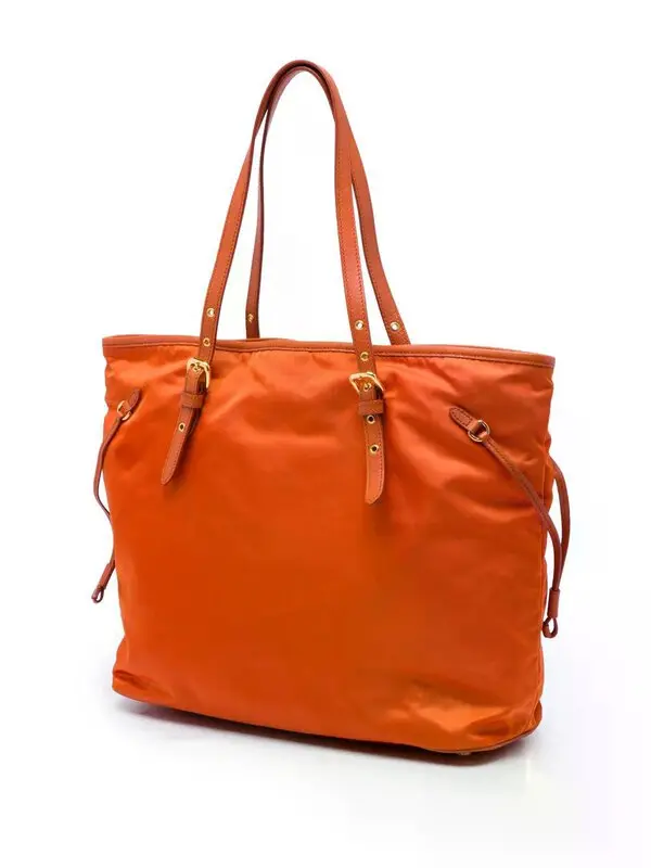 Prada 2013-2026 Saffiano Trimmed Tessuto Tote Bag