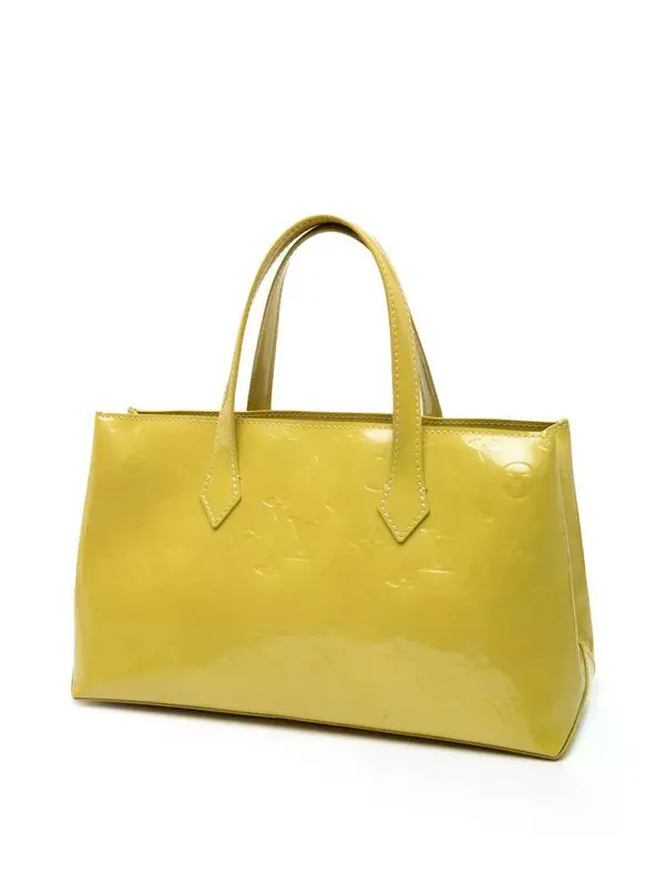 LOUIS VUITTON Monogram Vernis Wilshire Pm Handbag - Yellow
