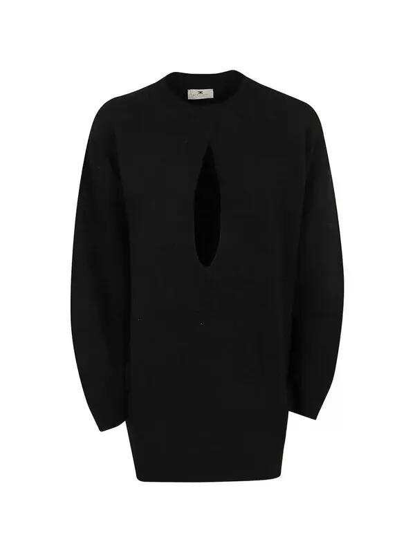 Elisabetta Franchi Cut-out Wool Dress